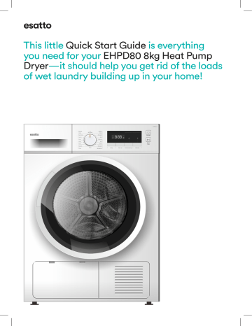esatto EHPD80 8kg Quick Start Guide | Manualzz