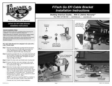 Lokar FiTech Go EFI Throttle Cable Bracket Installation Instructions ...