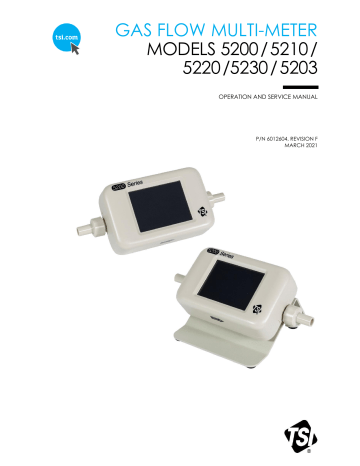 TSI 5200 Series Gas Flow Multi-Meter Service Manual | Manualzz