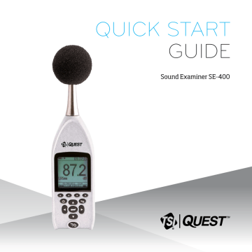 TSI Quest Sound Examiner SE-400 Quick Start Guide | Manualzz