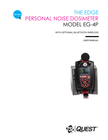 TSI Quest Edge Personal Noise Dosimeter User Manual | Manualzz