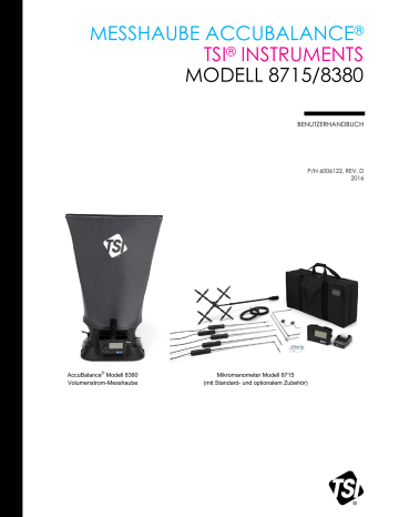 tsi 8380 AccuBalance Air Capture Hood Bedienungsanleitung | Manualzz