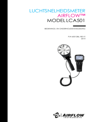tsi LCA501 Airflow Instruments Rotating Vanes de handleiding | Manualzz