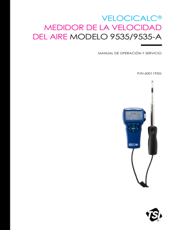 tsi 9535 VelociCalc Air Velocity Meter El manual del propietario | Manualzz