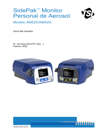 tsi AM520 SidePak™ Personal Aerosol Monitor Guía del usuario | Manualzz