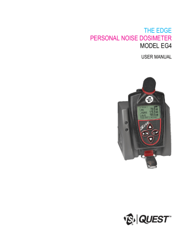TSI Quest The Edge Personal Noise Dosimeter EG4 User Manual | Manualzz