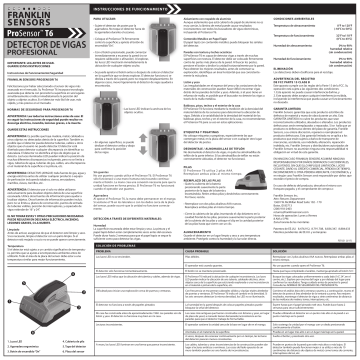 Franklin Sensors T6 instruction manual | Manualzz