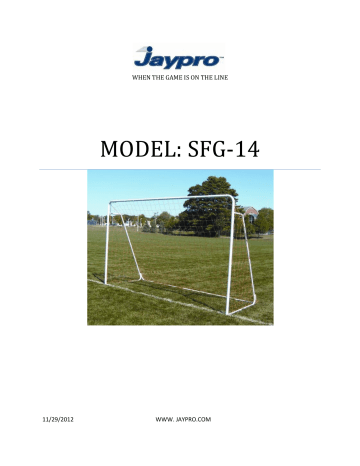 Jaypro Sports SFG-14HP Soccer Goal Assembly Instructions | Manualzz