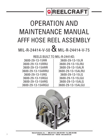 Reelcraft AFFF Hose Reels Service Manual | Manualzz