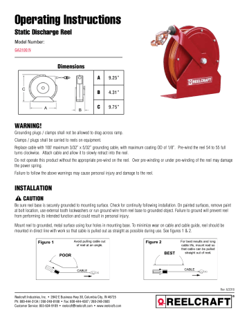 Reelcraft Series G Static Grounding Reels Service Manual | Manualzz