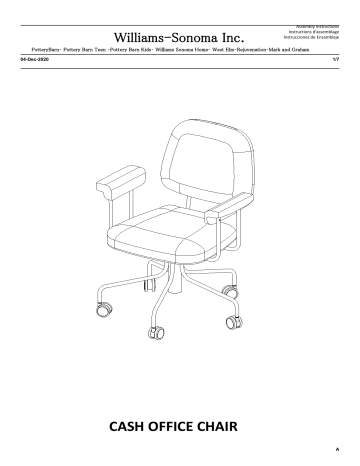 West Elm Cash Office Chair Assembly Instructions | Manualzz