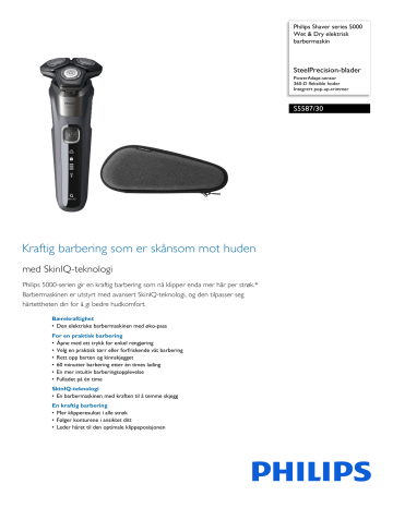 Philips S5587/30 Shaver series 5000 Wet & Dry elektrisk barbermaskin ...
