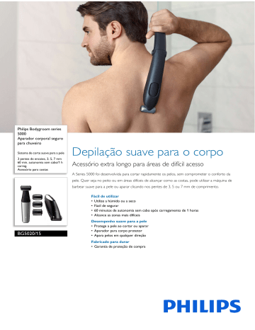 Philips BG5020/15 Bodygroom series 5000 Aparador corporal seguro para ...