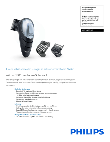 Philips QC5570/32 Headgroom Do-it-yourself Haarschneider ...