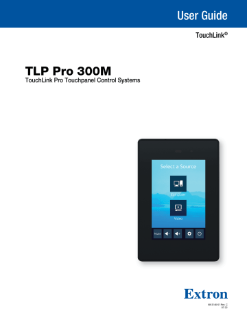 Extron TLP Pro 300M Manual | Manualzz