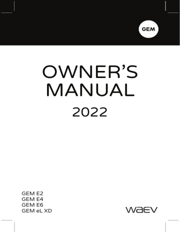 GEM e6 2022 Owner's Manual | Manualzz