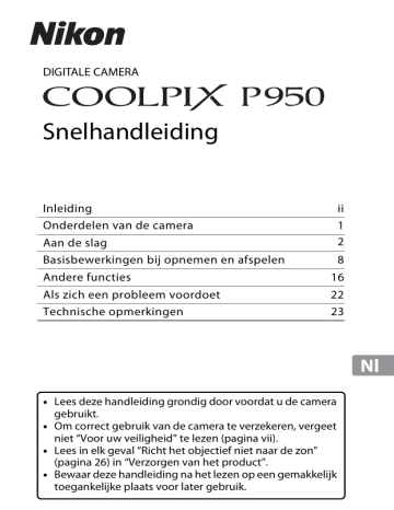 Nikon Coolpix P950 Handleiding | Manualzz