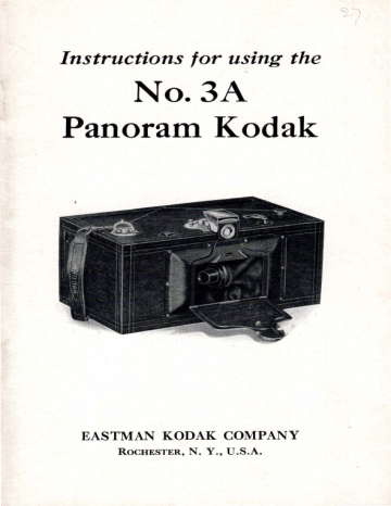 Kodak 3 A Panoram User Manual | Manualzz