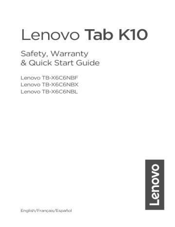 Lenovo Tab K10 Quick Start Guide | Manualzz