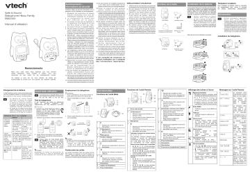 VTech Babyphone Hibou Family Mode d'emploi | Manualzz