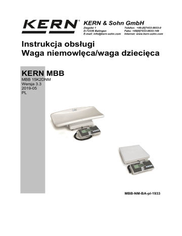 KERN MBB 15K2DNM Instrukcja obsługi | Manualzz