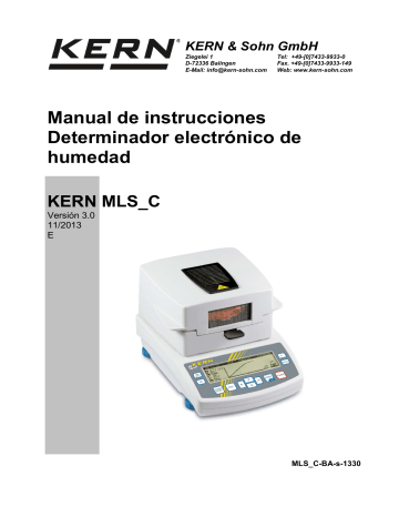 KERN MLS 50-3C Instrucciones de operación | Manualzz