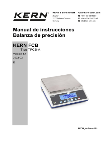 KERN TFCB 3K-4-A Instrucciones de operación | Manualzz