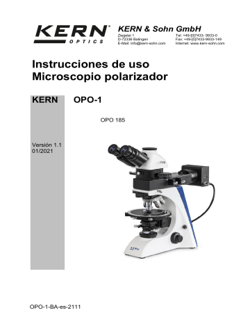 KERN TOPO 185A Instrucciones de operación | Manualzz
