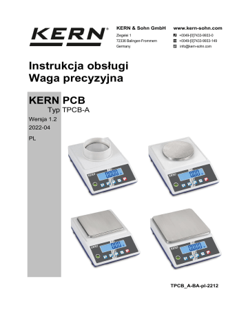 KERN TPCB 1200-2-A Instrukcja obsługi | Manualzz