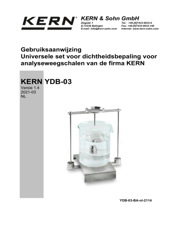 KERN YDB-03 Handleiding | Manualzz
