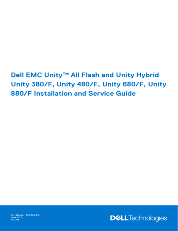 Dell EMC Unity XT 880F storage Owner's Manual | Manualzz