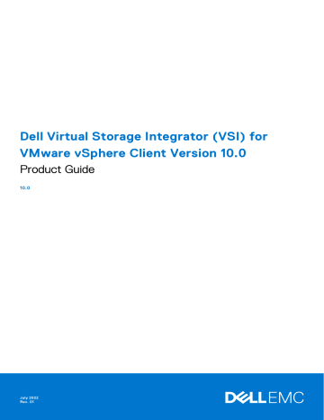 Dell VSI for VMware vSphere Web Client storage software Administrator ...