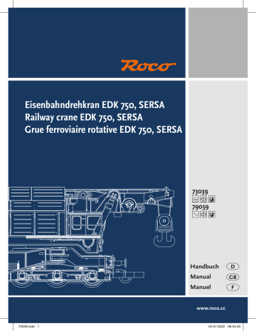 Roco 73039 Digital railway slewing crane, SERSA Use Instructions | Manualzz