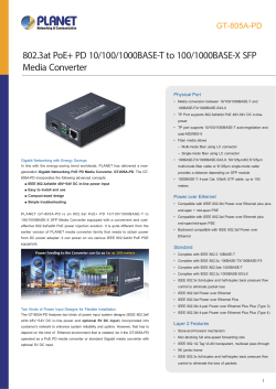 Planet GT-805A-PD - Datasheet, Owner's manual | manualzz.com