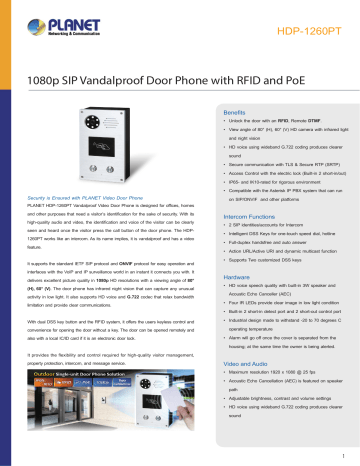 PLANET HDP-1260PT Datasheet | Manualzz