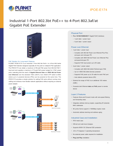 PLANET IPOE-E174 Datasheet | Manualzz