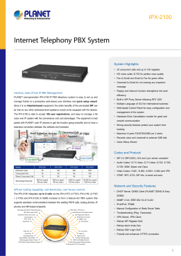 Planet IPX-2100 - Data Sheet, quick guide, User's manual