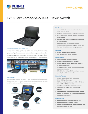 PLANET IKVM-210-08M Datasheet | Manualzz