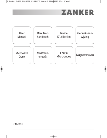 Zanker KAM961X 60cm Einbau-Mikrowelle User Manual | Manualzz