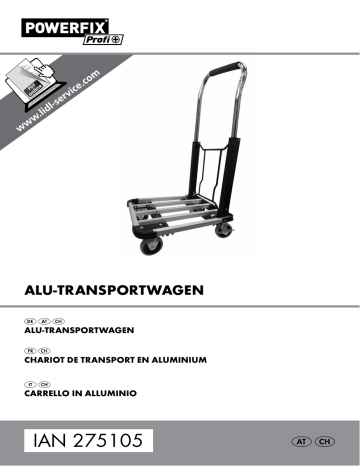 Powerfix Profi 0275105 Aluminium Flat Bed Trolley Bedienungsanleitung ...