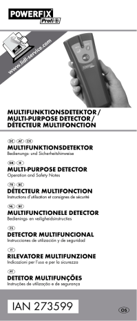 Powerfix Profi 0273599 Multifunktionsdetektor Bedienungsanleitung ...