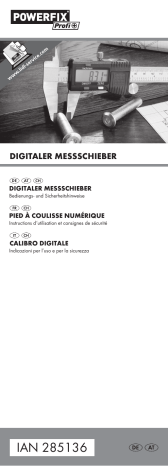 Powerfix Profi 0285136 Digital Calliper Bedienungsanleitung | Manualzz