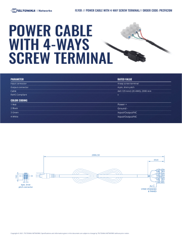 Teltonika Power cable Datasheet | Manualzz