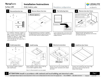 Ledalite VersaForm Install instructions | Manualzz
