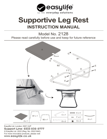 Easylife Supportive Leg Rest Instructions | Manualzz
