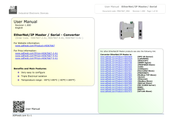 ADFWeb EtherNet/IP Master / Serial - Converter User Manual | Manualzz