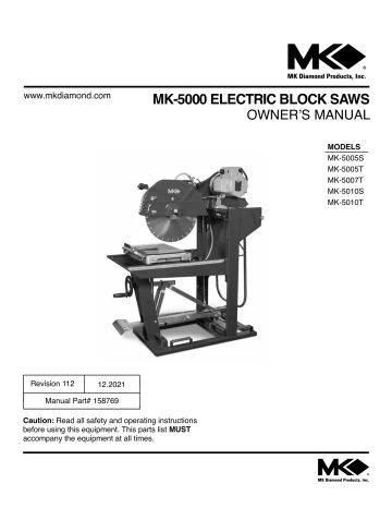 MK Diamond MK-5000 Electric Series Manual | Manualzz