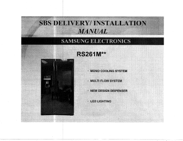 Samsung RS267TDRS/XAA-03 Refrigerator installation Guide | Manualzz