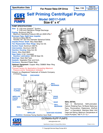 Gorman-Rupp Pumps 06D17-GAR Specification | Manualzz