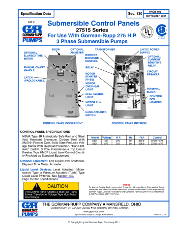 Gorman-Rupp Pumps 27515-572 Specification | Manualzz